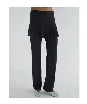 Paloma Wool Pleated Skirt With Ruffle Overlay