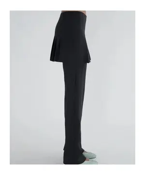 Paloma Wool Pleated Skirt With Ruffle Overlay