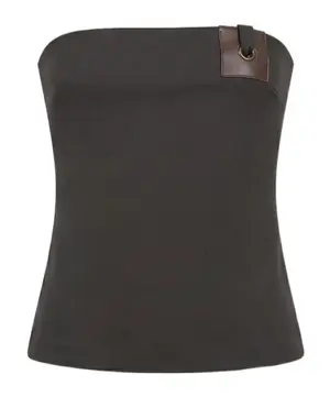 Paloma Wool Sleeveless Strapless Top With Adjustable Buckles - Black