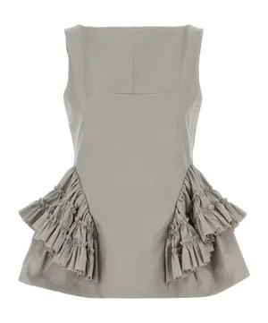 Dries Van Noten Casey Ruffled Peplum Top