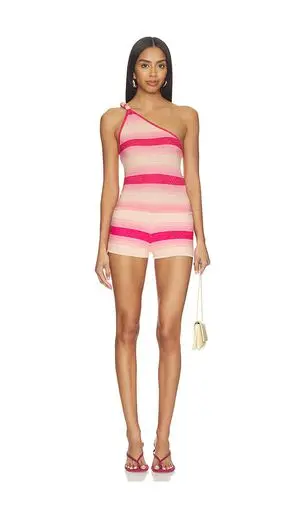 Faithfull The Brand One-shoulder Knitted Top With Metallic Threading