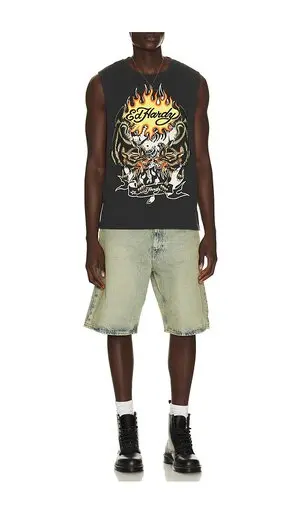 Ed Hardy Wolves Cut Off Tee In . Also