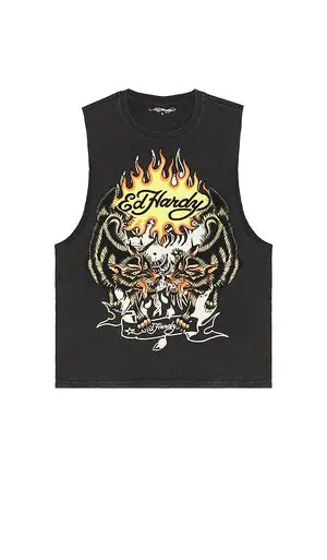 Ed Hardy Wolves Cut Off Tee In . Also