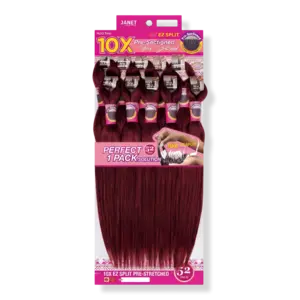 JANET COLLECTION 10x Ez Split Pre-stretched 52" Braiding Hair - 99j