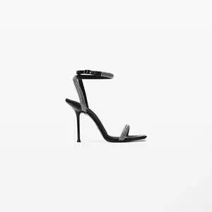 Alexander Wang Julie Crystal Embellished Ankle Strap Sandals