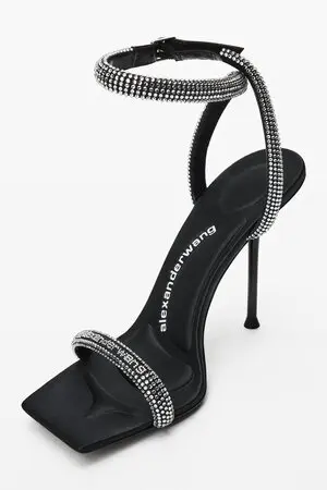 Alexander Wang Julie Crystal Embellished Ankle Strap Sandals