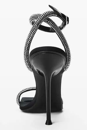 Alexander Wang Julie Crystal Embellished Ankle Strap Sandals