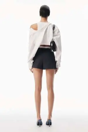 Alexander Wang Logo Elastic High-rise Mini Shorts
