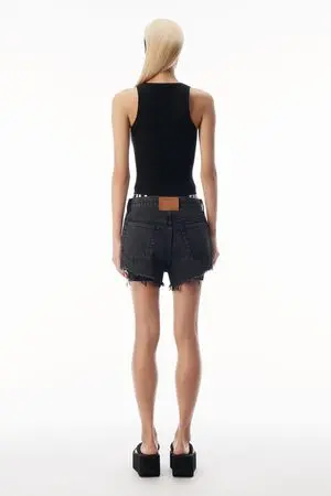 Alexander Wang Jacquard Logo Racer Tank