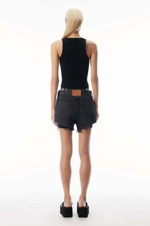 Alexander Wang Jacquard Logo Racer Tank