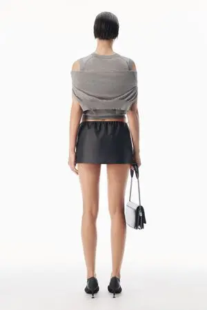 Alexander Wang Layered V-neck Vest With Tie-front Cardigan Detail