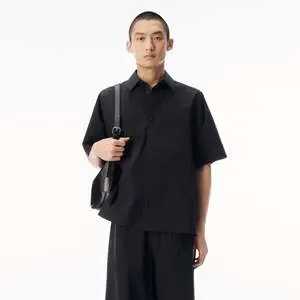 Alexander Wang Perforated Logo Short Sleeve Shirt - Black