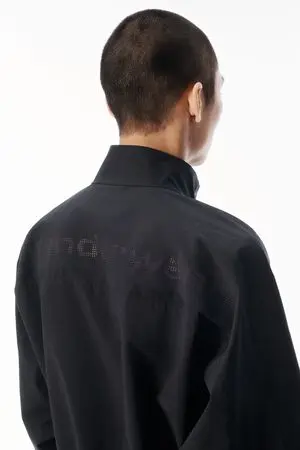 Alexander Wang Perforated Logo Track Jacket - Black