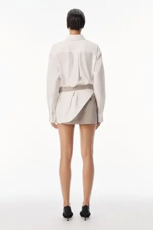 Alexander Wang Layered Shirt Mini Dress With Tucked Detail