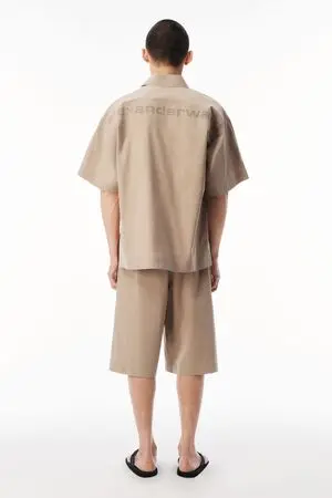 Alexander Wang Perforated Logo Mid-rise Short