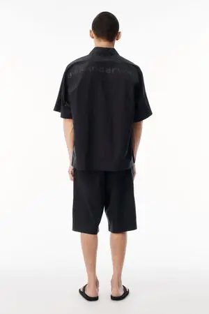 Alexander Wang Perforated Logo Mid-rise Short