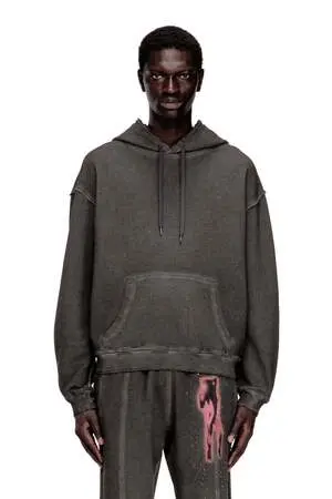 DIESEL® Hoodie With Stud Embellishments And Graffiti Print