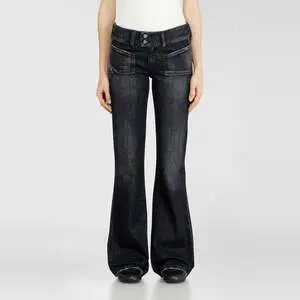 DIESEL® Bootcut Jeans With Low Waist And Zip Fly - Black
