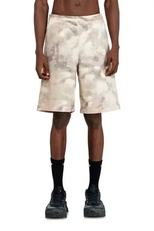 DIESEL® Camouflage Digital Print Sweat Shorts With Frayed Details