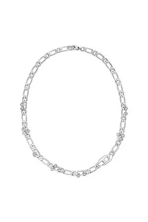 DIESEL® Stainless Steel And Brass Chain Necklace With Oval D Logo