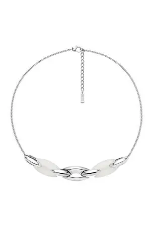 DIESEL® Metamorph Stainless Steel And Silicone Link Chain Necklace - Silver
