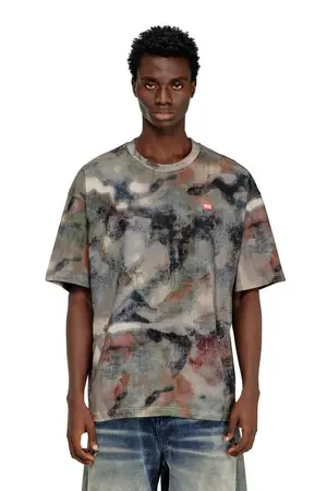 DIESEL® Heavy Cotton T-shirt With Camo Print