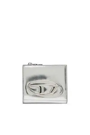 DIESEL® Bi-fold Card Holder In Mirrored Leather