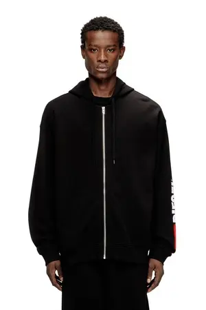 DIESEL® Embroidered Logo Patch Full Zip Hoodie
