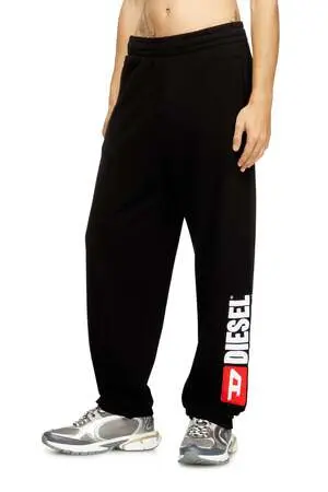 DIESEL® Cotton Pants With Patch - Black