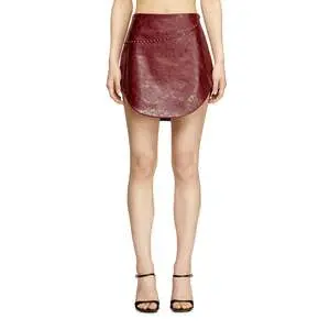 DIESEL® Coated Miniskirt With Embossed Motif