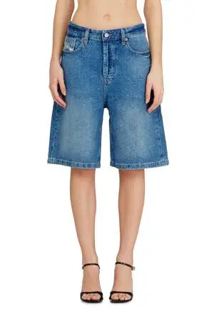 DIESEL® Diesel Relaxed Fit Organic Cotton Denim Shorts Blue