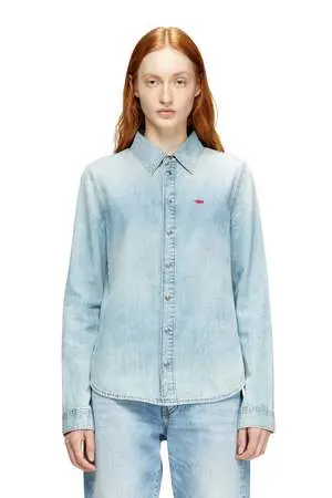 DIESEL® Embroidered Logo Denim Shirt