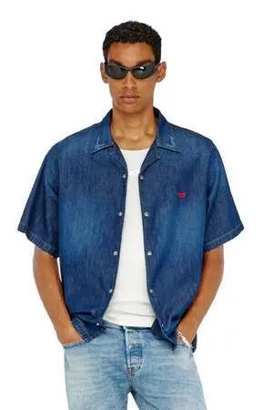 DIESEL® Denim Short-sleeve Shirt - Blue