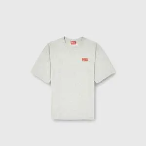 DIESEL® Cotton T-shirt With Biscotto Print - Grey