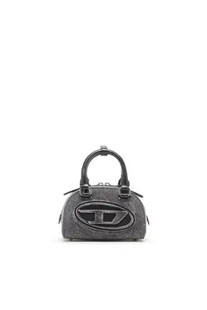 DIESEL® 1dr Denim Mini Bowling Bag - Grey