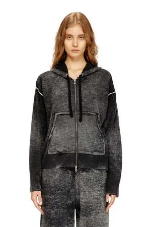 DIESEL® Reverse-print Wool Hooded Cardigan - Multicolor