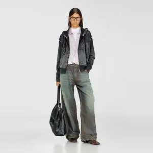 DIESEL® Reverse-print Wool Hooded Cardigan