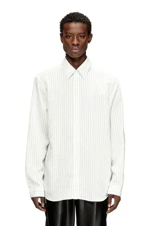 DIESEL® Wool Blend Shirt With Oval D Embroidery