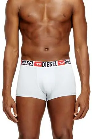 DIESEL® Three-pack Of All-over Logo Waist Boxers - Blue