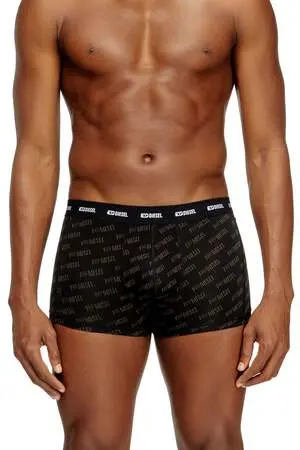 DIESEL® Three-pack Boxer Briefs With Stylised Logo - Black