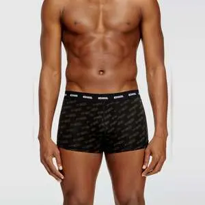 DIESEL® Three-pack Boxer Briefs With Stylised Logo - Black