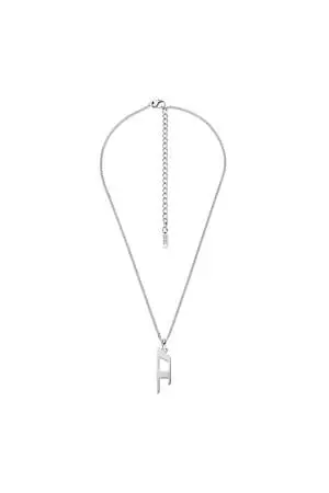 DIESEL® Stainless Steel D Logo Pendant Necklace - Silver