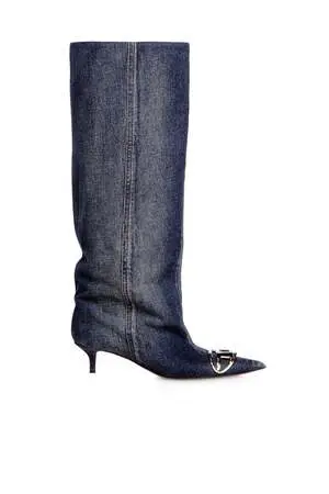 DIESEL® D-venus Slouchy Knee-high Boots - Blue