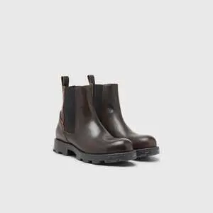 DIESEL® D-hammer Chelsea Boots In Brushed Leather - Brown