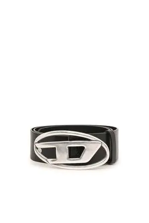 DIESEL® Leather Belt With D Buckle