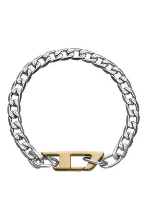 DIESEL® Stainless Steel Chain Bracelet - Silver