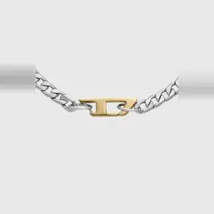 DIESEL® Stainless Steel Link Chain Necklace - Silver