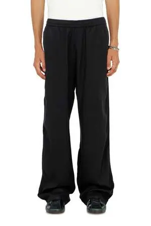 DIESEL® Faded Twill Drawstring Pants With Oval D Logo - Black