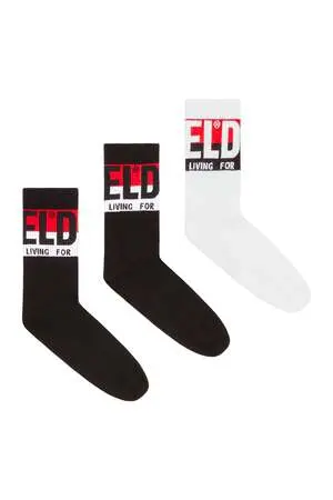 DIESEL® Three-pack Logo Crew Socks - Multicolor