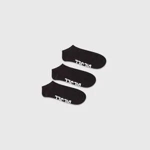 DIESEL® Three-pack Low-cut Logo Socks - Black